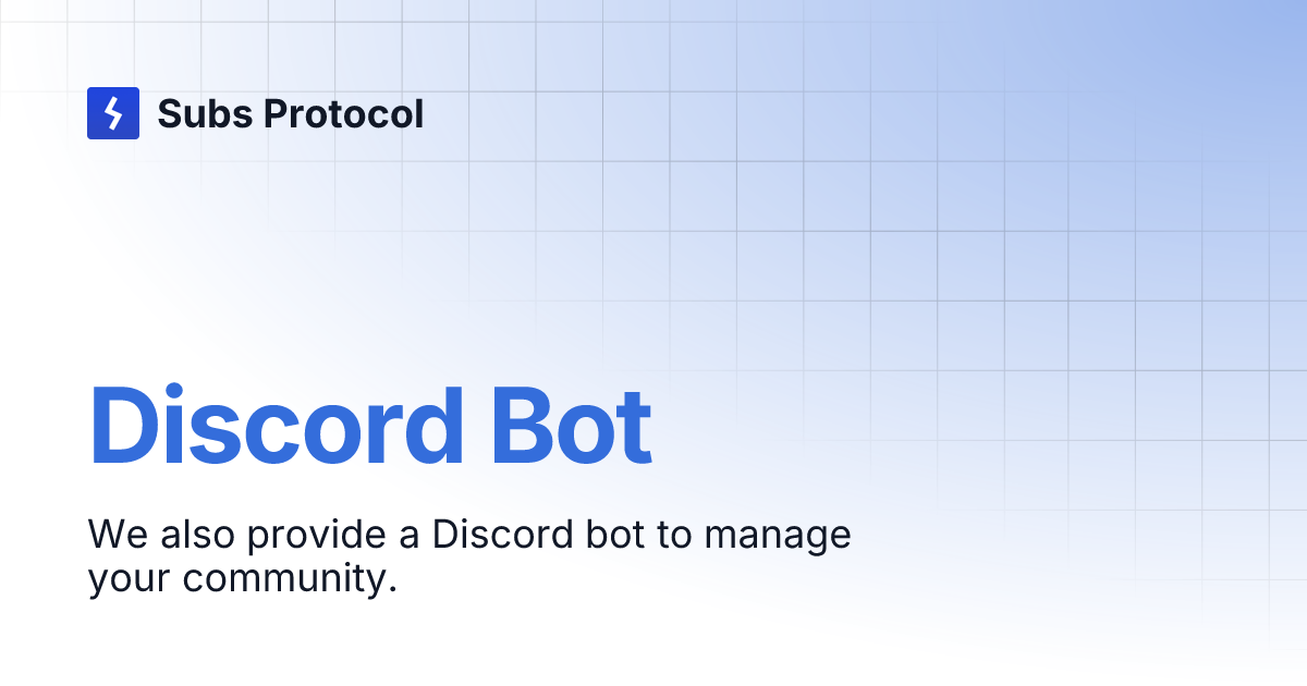 Discord Bot | Subs Protocol